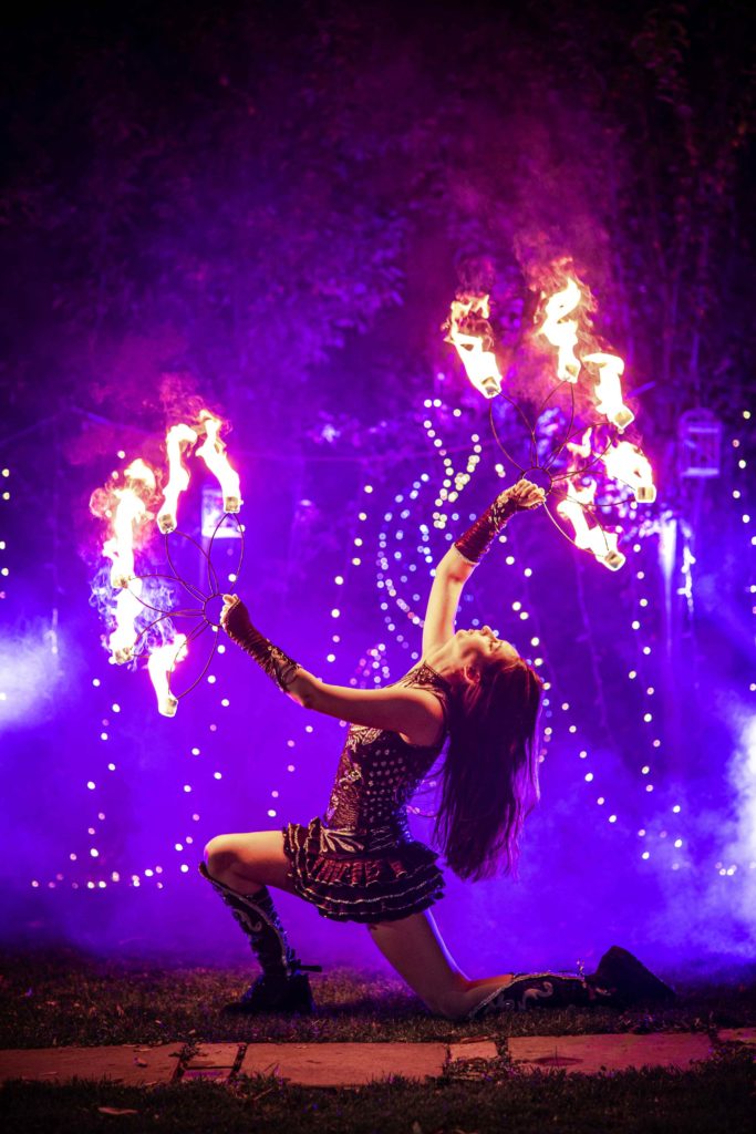 FIRE FIRE FANS - LILY YO FIRE FANS FOR SPINNING